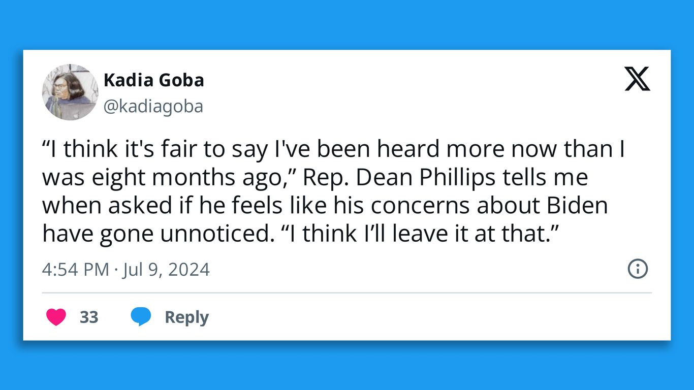 Tweet du jour: Dean Phillips speaks