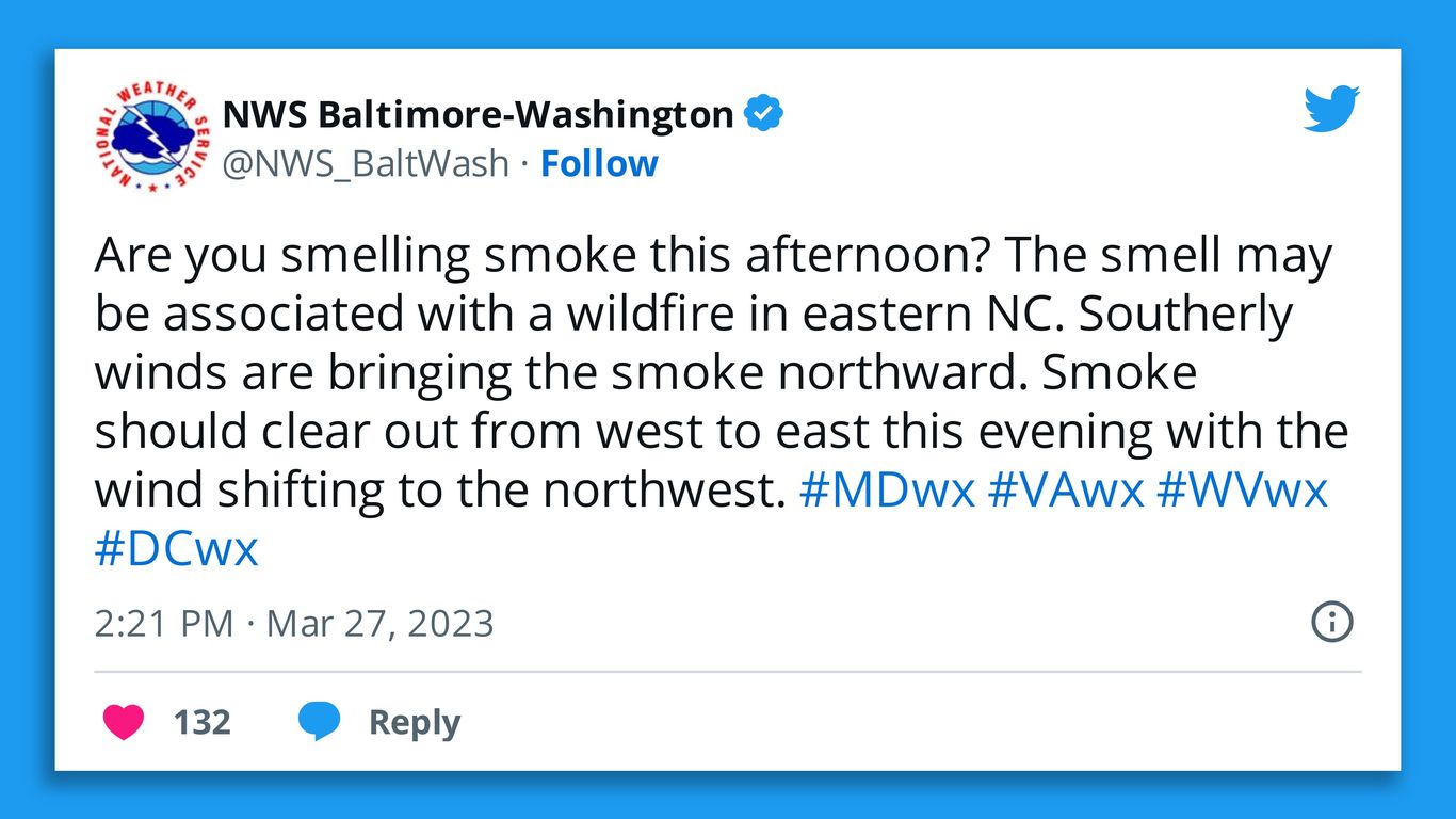 Why D.C. smelled like smoke Monday - Axios Washington D.C.