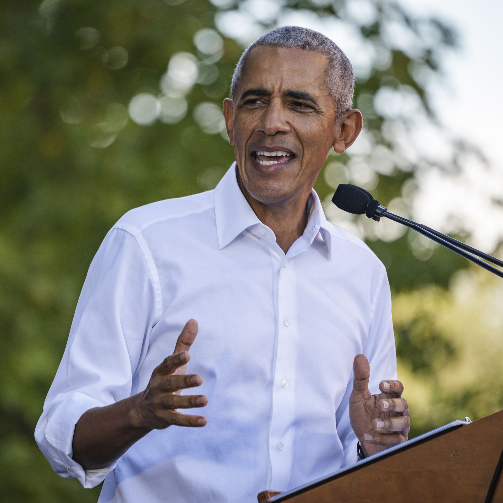 Barack Obama White Shirt