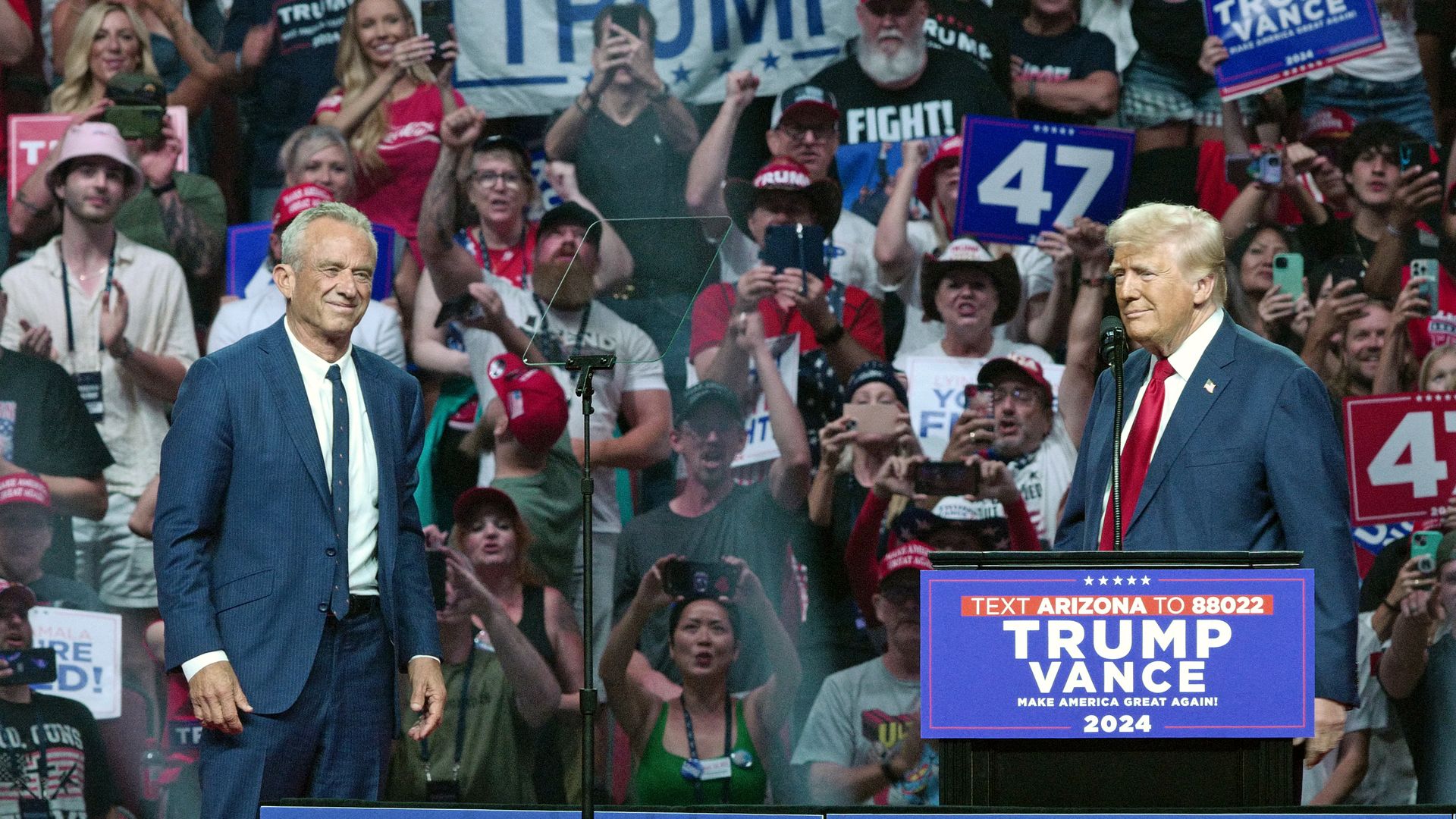 Kennedy joins Trump at Arizona rally hours after suspending independent bid