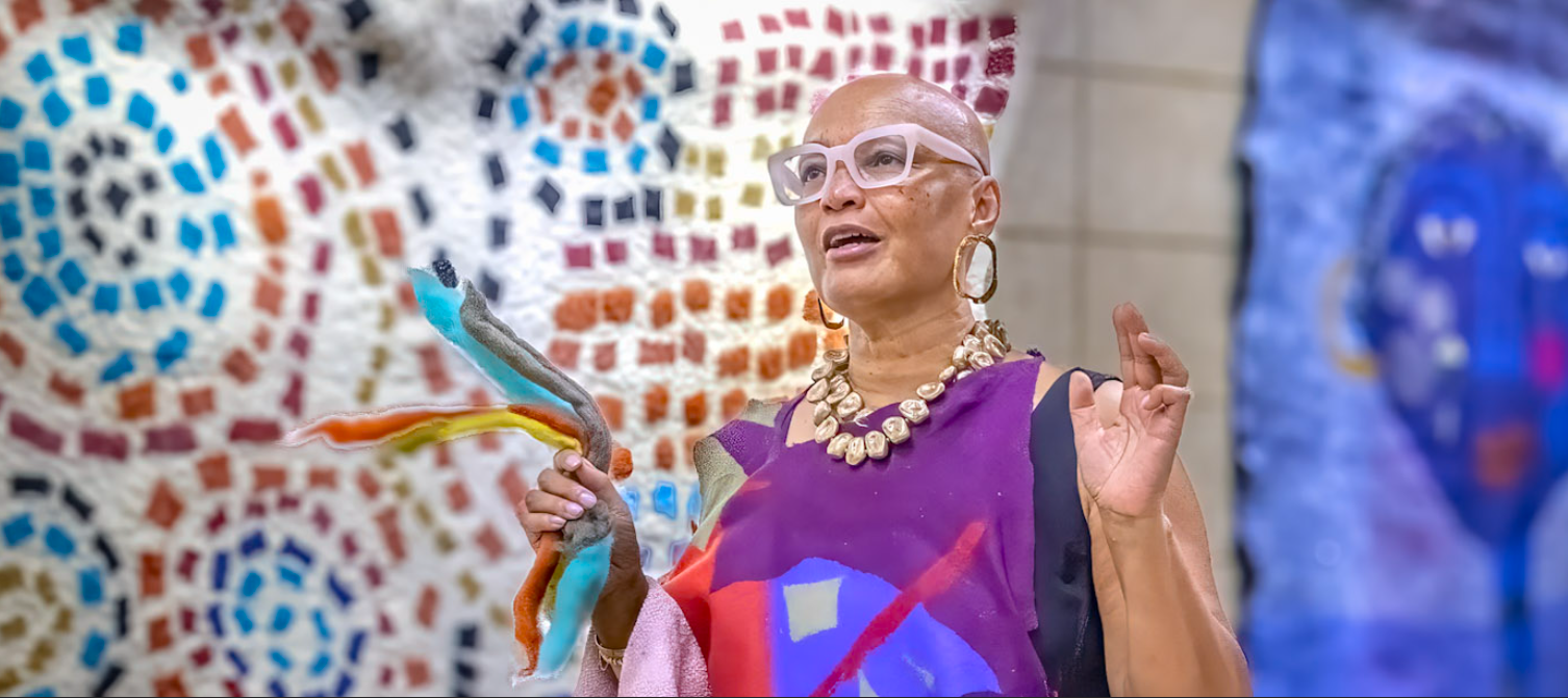 Felt artist Mandisa Smith exhibits abstract, history-woven pieces ...