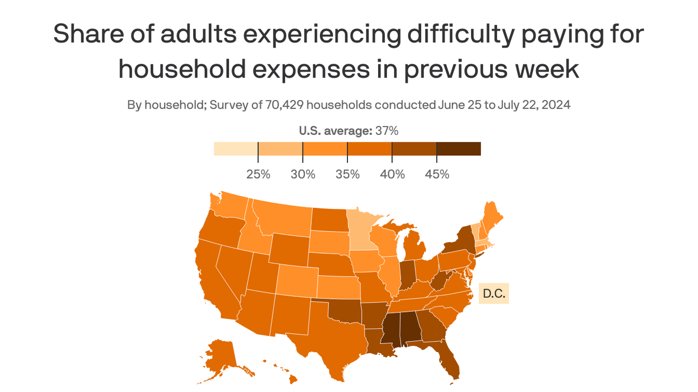 Mapped: Louisiana is part of the country's "Struggle Belt" - Axios New ...