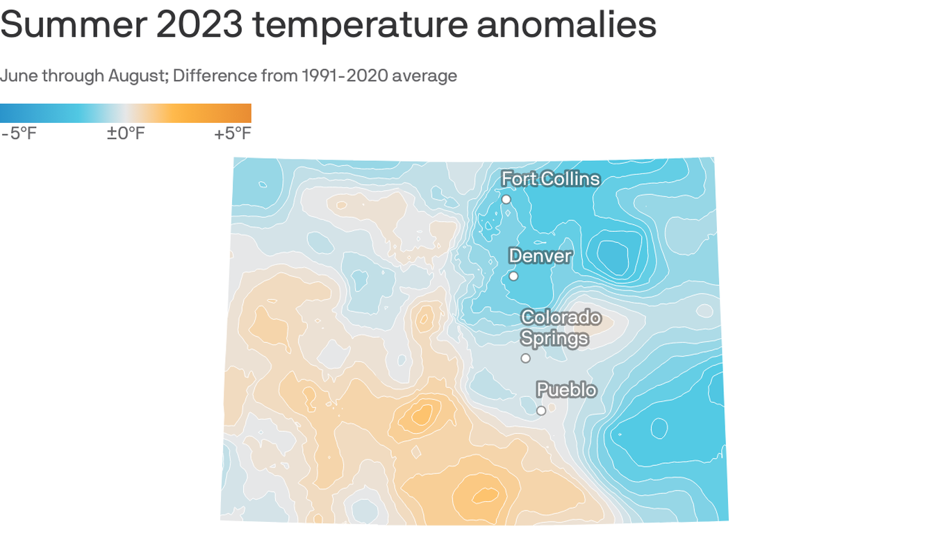Climate change in Colorado: How summer weather looked in 3 maps - Axios ...