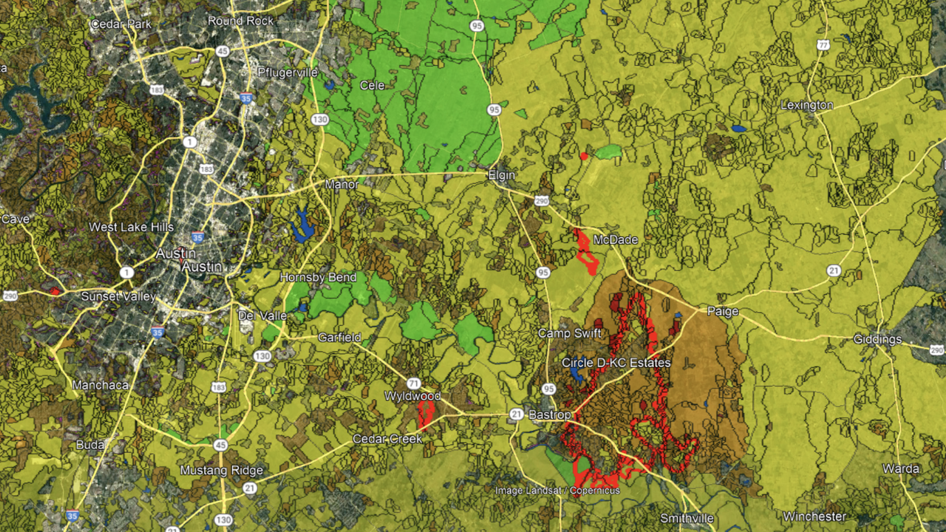 Data shows Bastrop County at risk of wildfire this year - Axios Austin