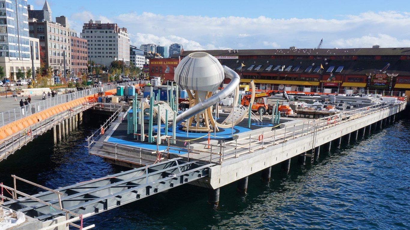 Seattle waterfront's Pier 58 playground still lacks opening date ...