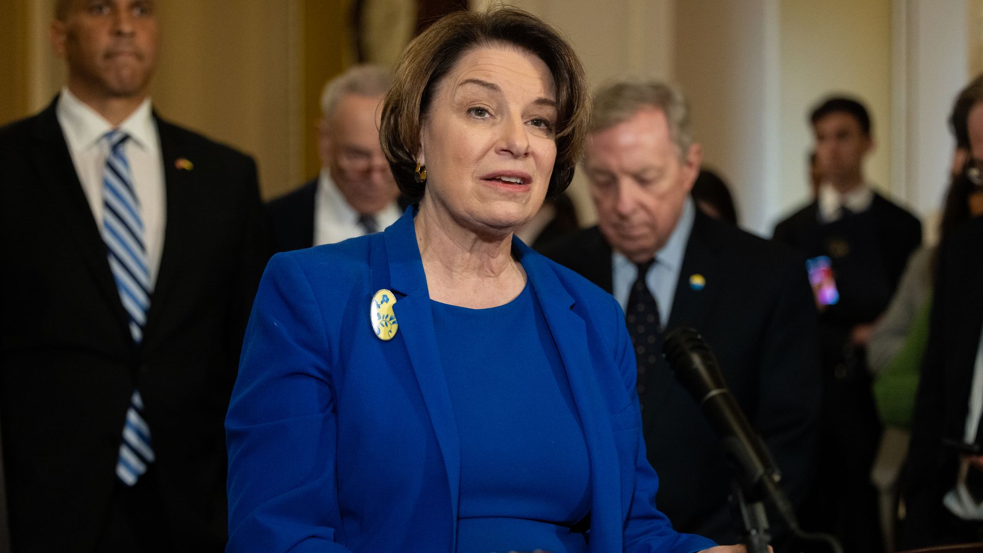 Klobuchar says GOP has to "get their act together" after Signal leak