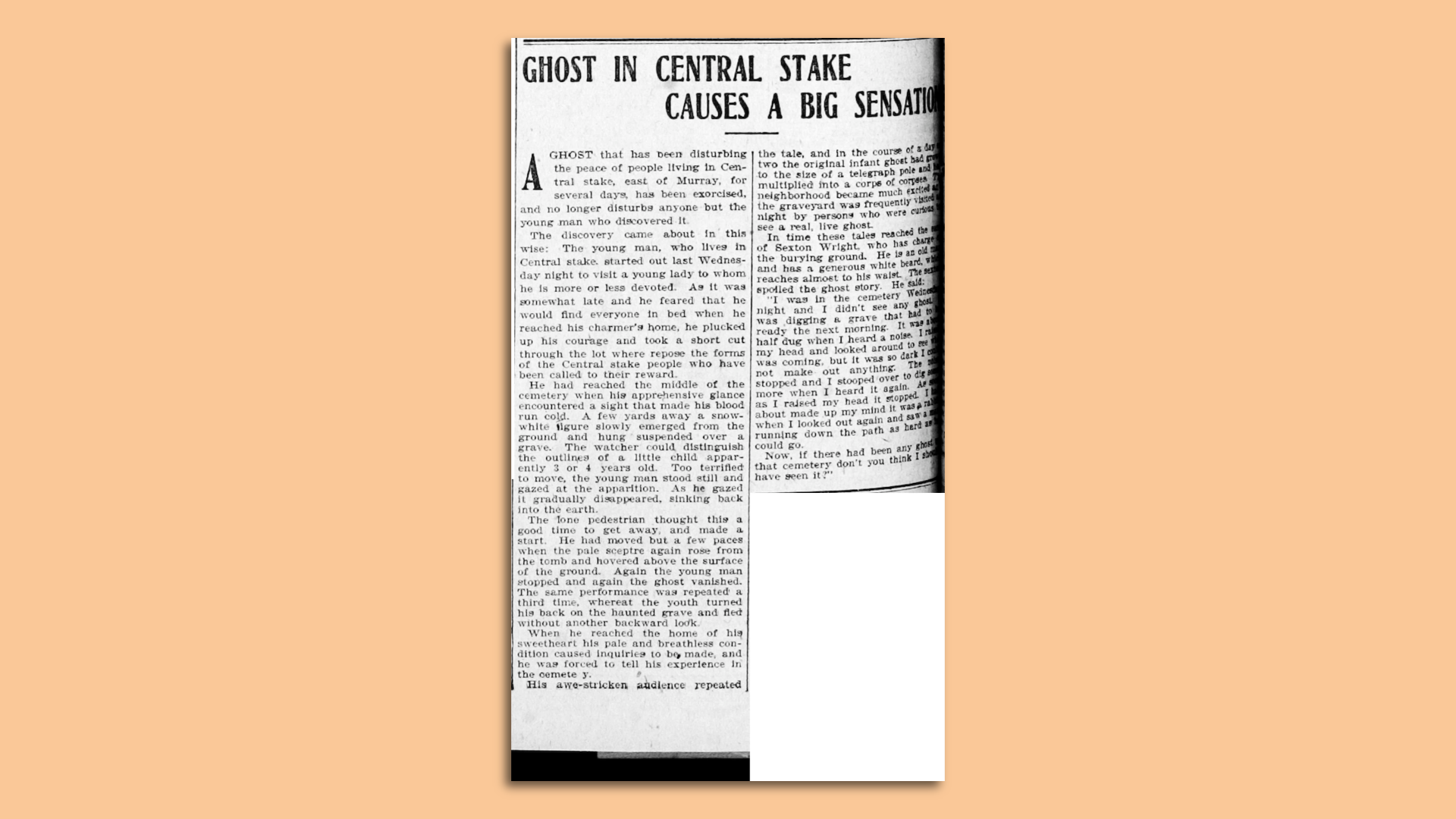 Looking back at 1900s ghost sightings reported in Utah newspapers ...