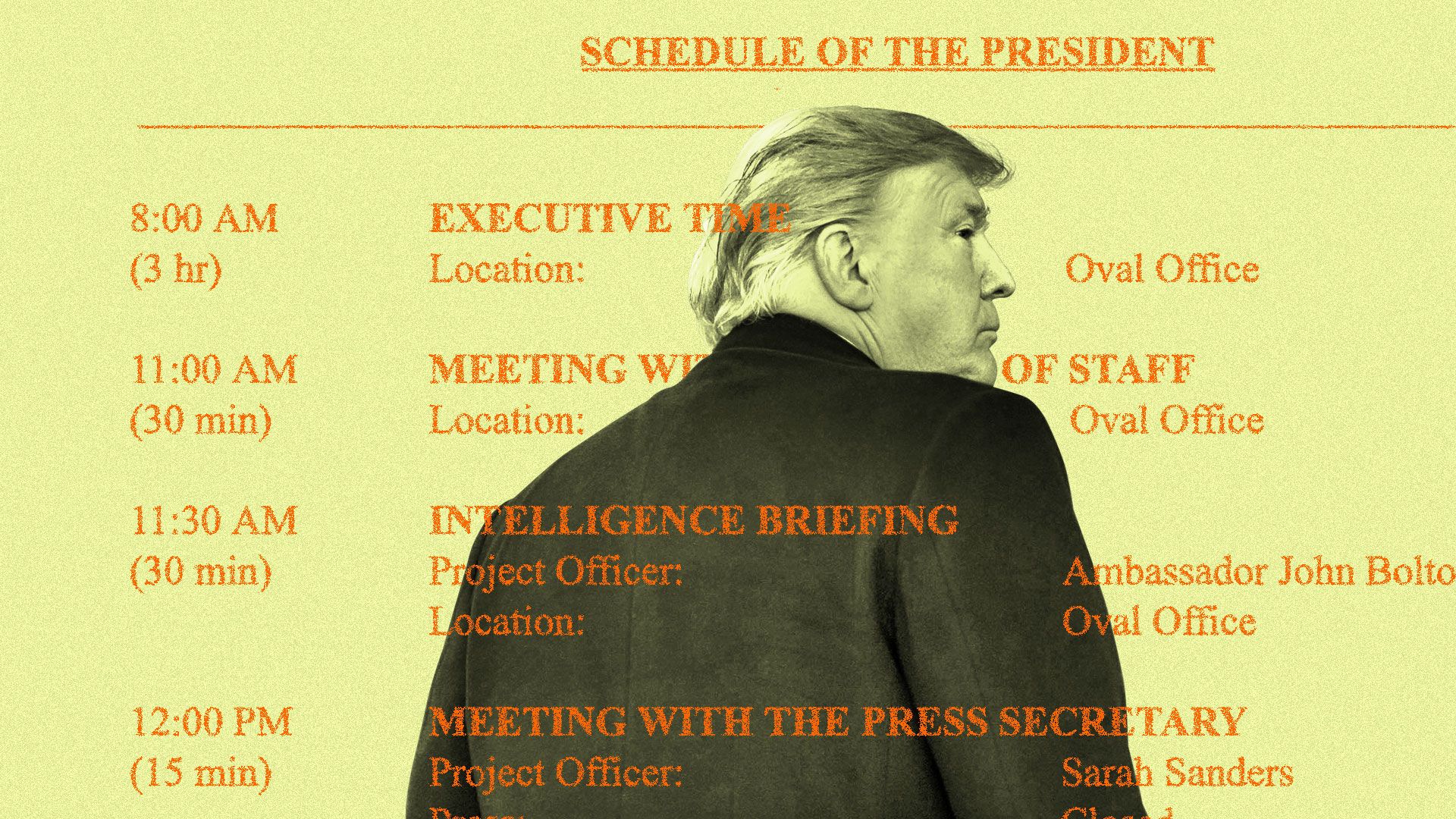 Scoop: Insider leaks Trump's "Executive Time"-filled private schedules
