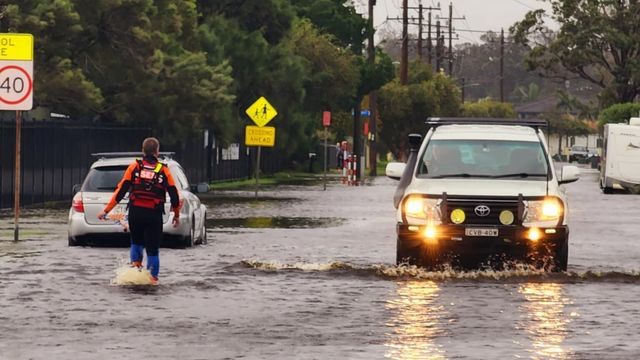 Australia flood photos: NSW towns inundated with floodwaters, stranding ...