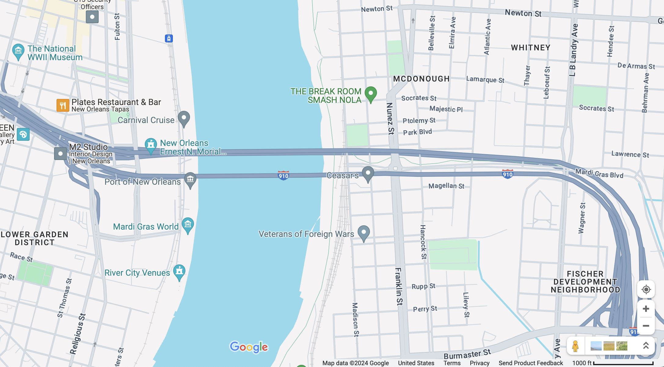 Meet I-910, New Orleans' secret interstate on Google Maps - Axios New ...