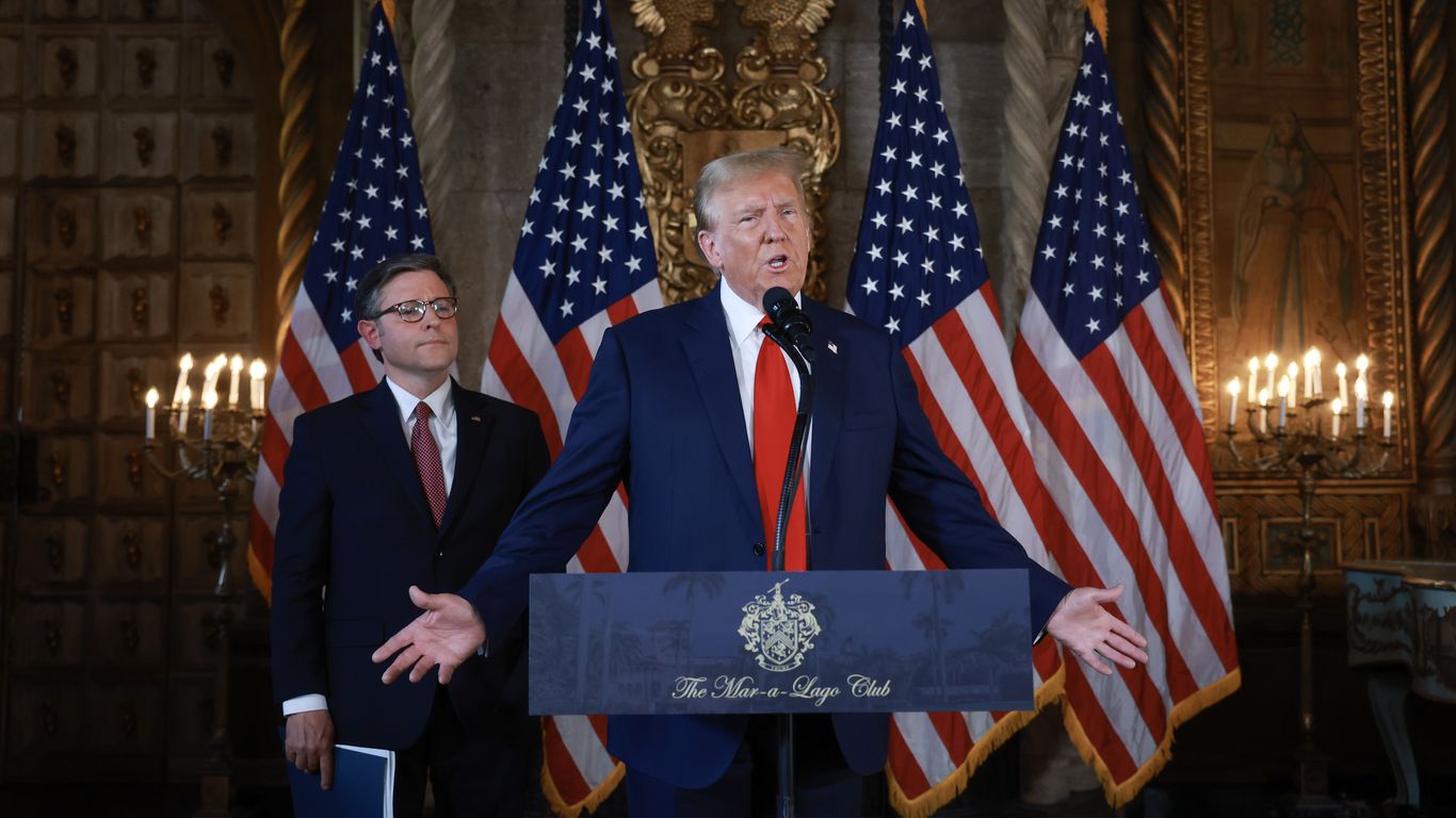 Trump stands with Mike Johnson as MTG threatens ouster