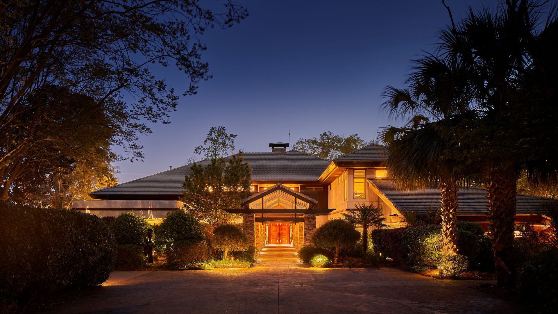 Exterior view of Merancas Island, a 4.5-acre property only accessibly ...