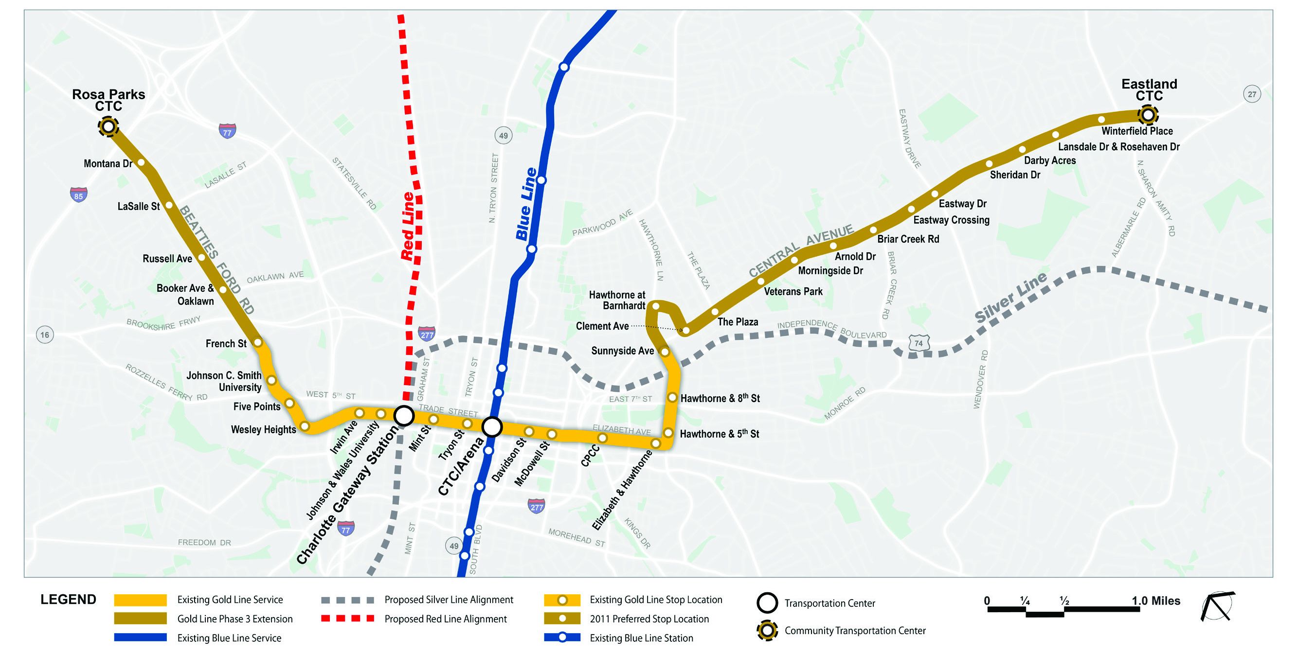 Charlotte transit cheat sheet: Which rail line goes where - Axios Charlotte