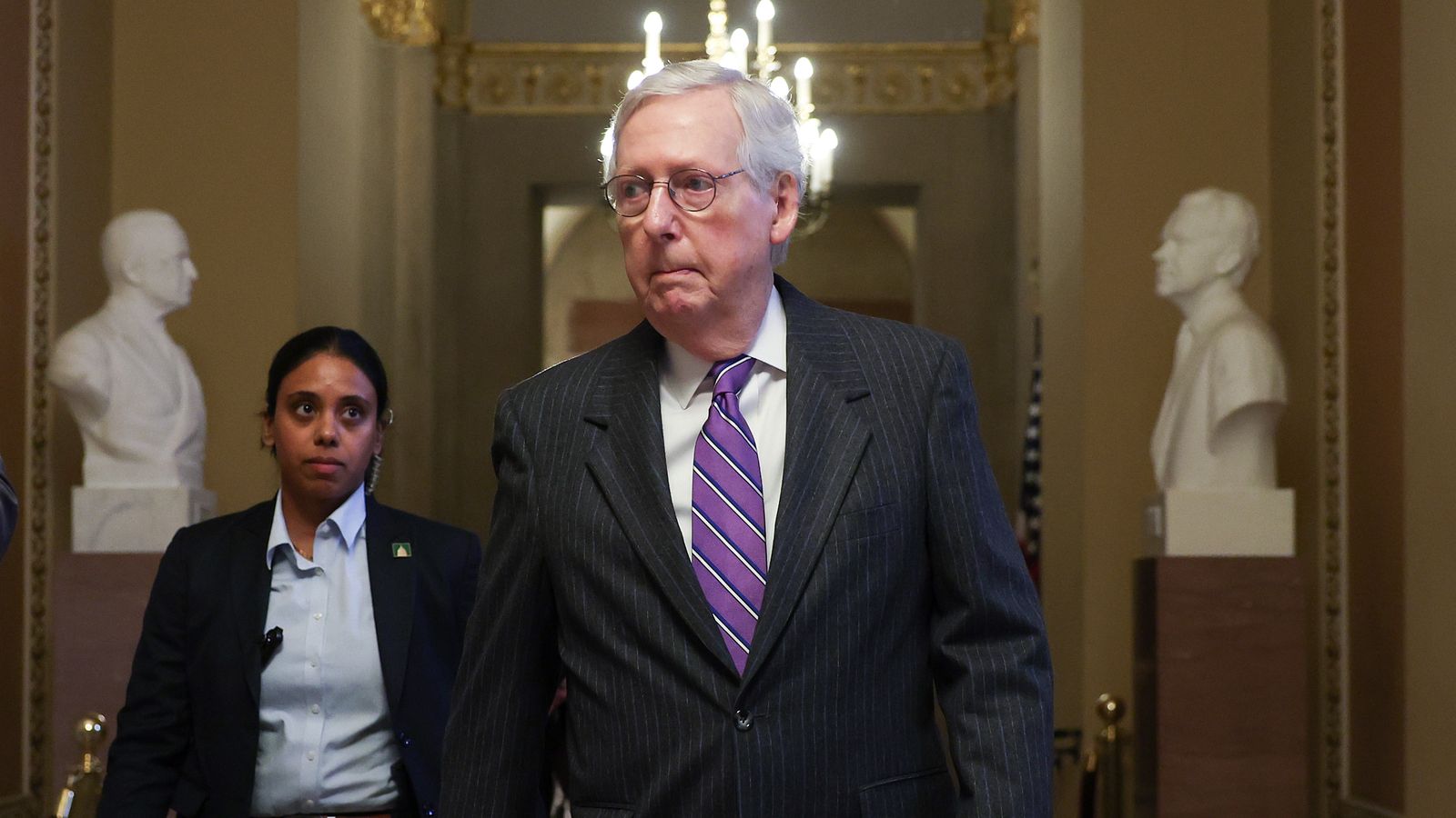 Mitch McConnell hospitalized after fall, Republican leader's rep says