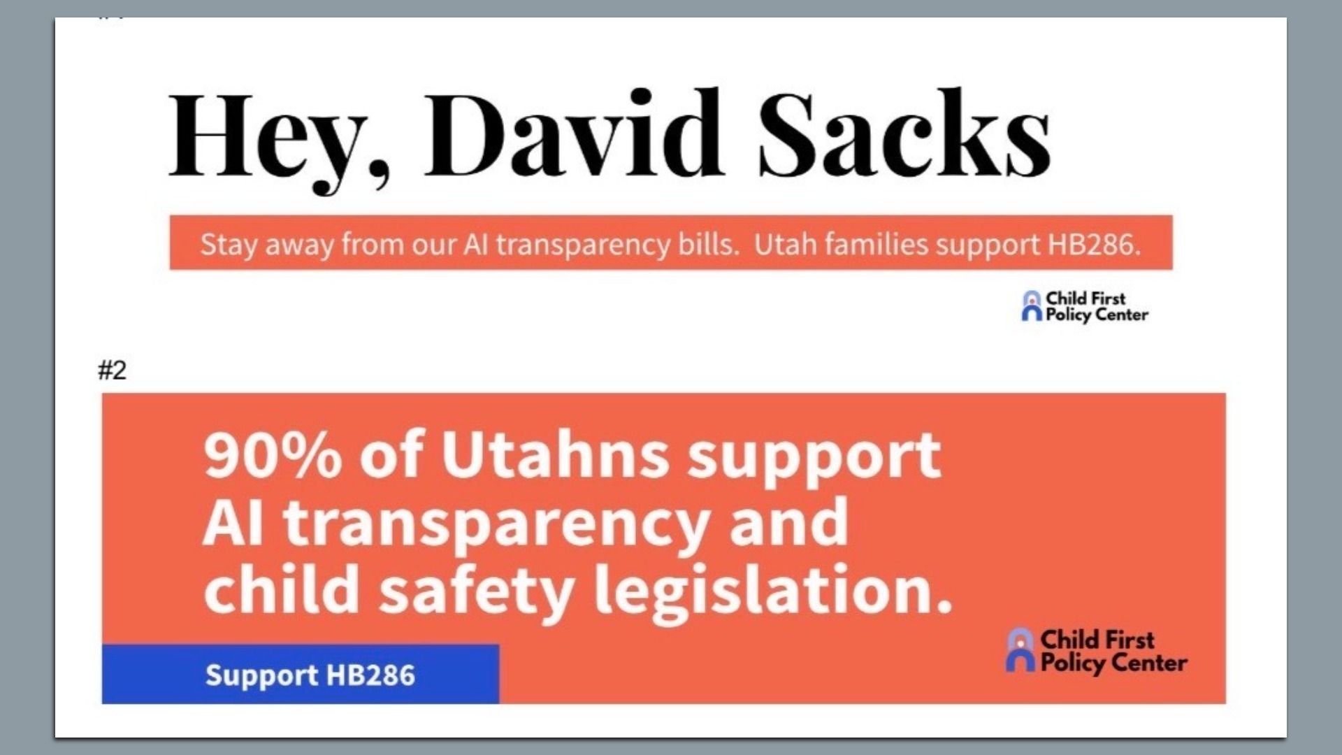 Utah billboards call out David Sacks over AI bill
