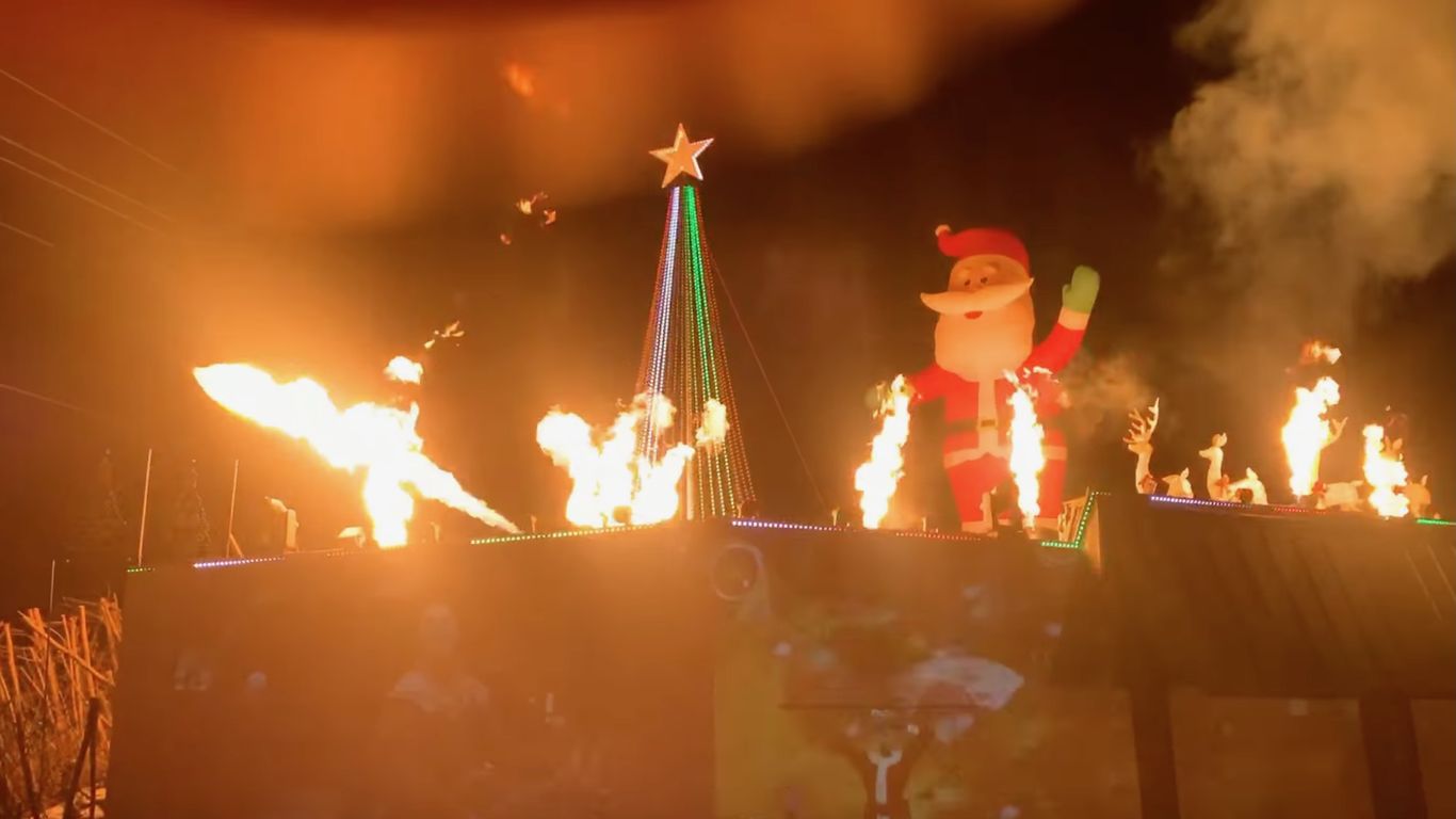 Catch Utah's "flamethrower" Christmas lights display. - Axios Salt Lake ...