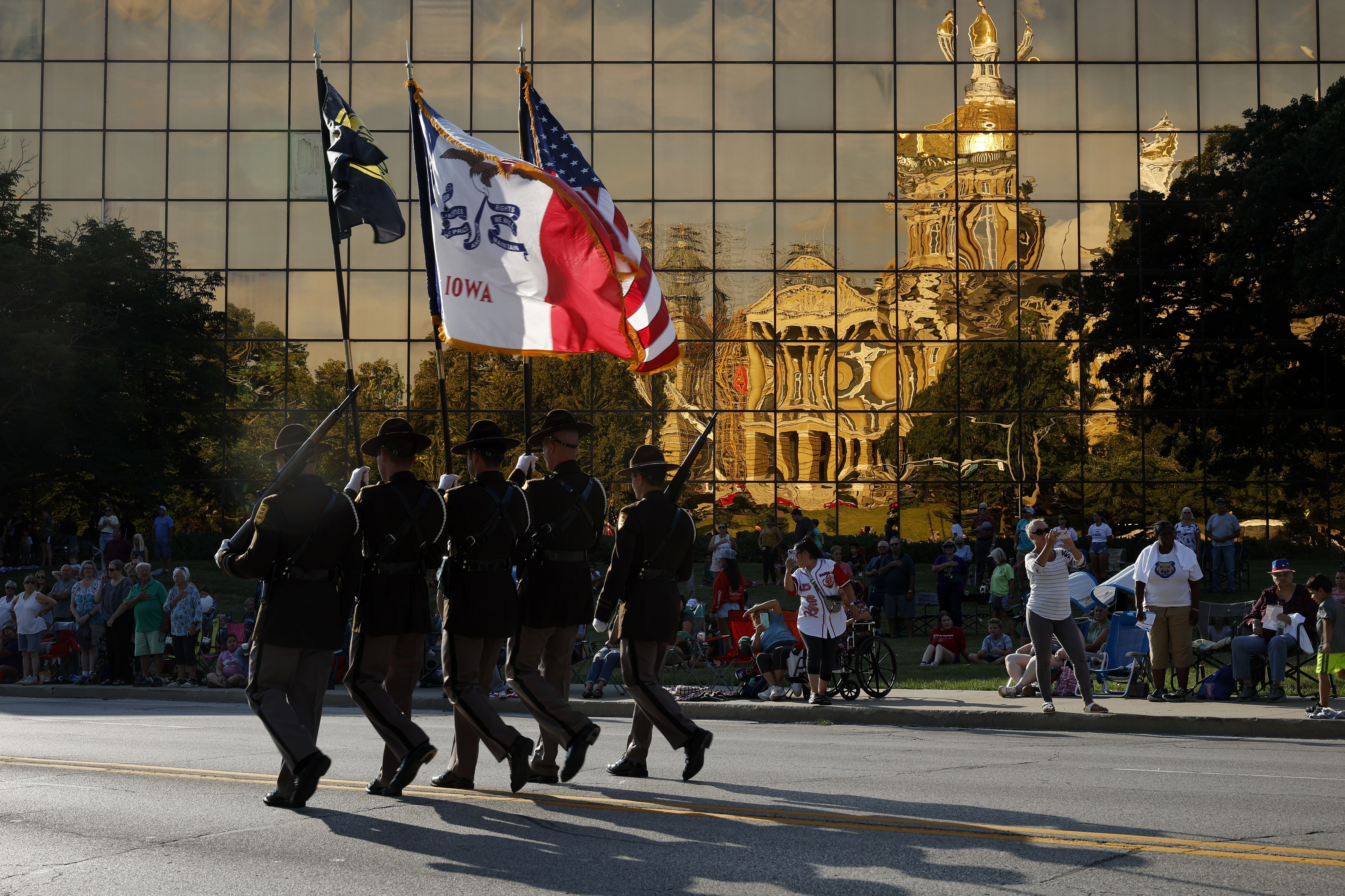 Iowa starts demolition of iconic gold-glass Wallace Building - Axios ...