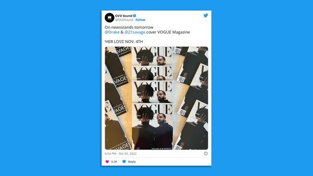 Drake's mock Vogue cover draws lawsuit from Condé Nast