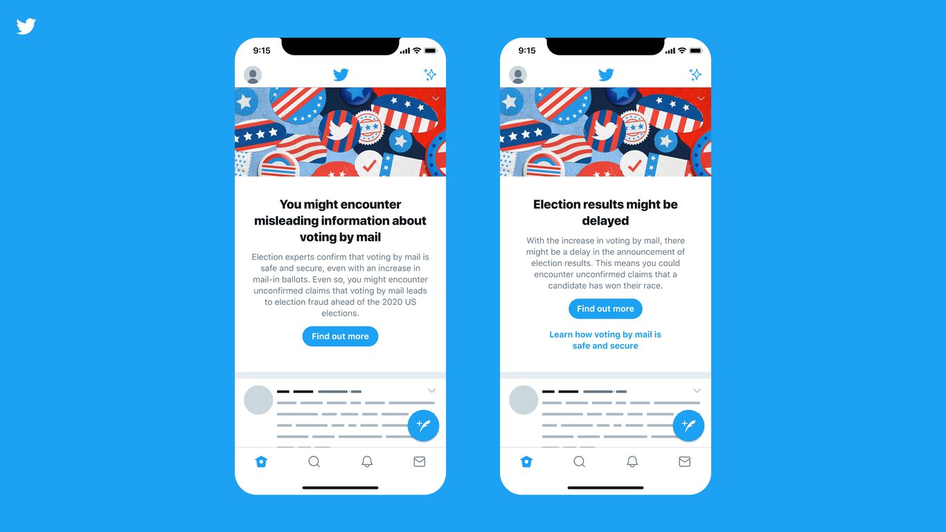 Twitter launches warnings on election misinformation and delays