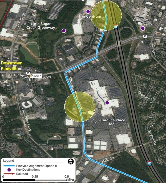 CATS unveils possible light rail routes to Pineville and Ballantyne ...