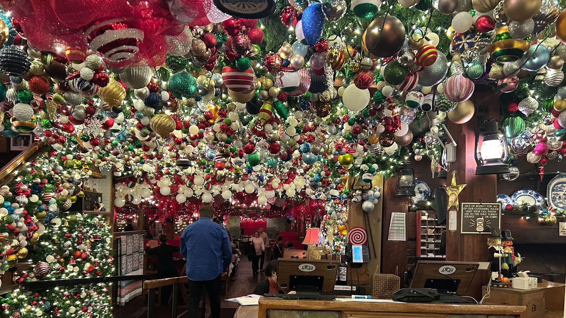 In photos: Angus Barn's dazzling winter wonderland display - Axios Raleigh