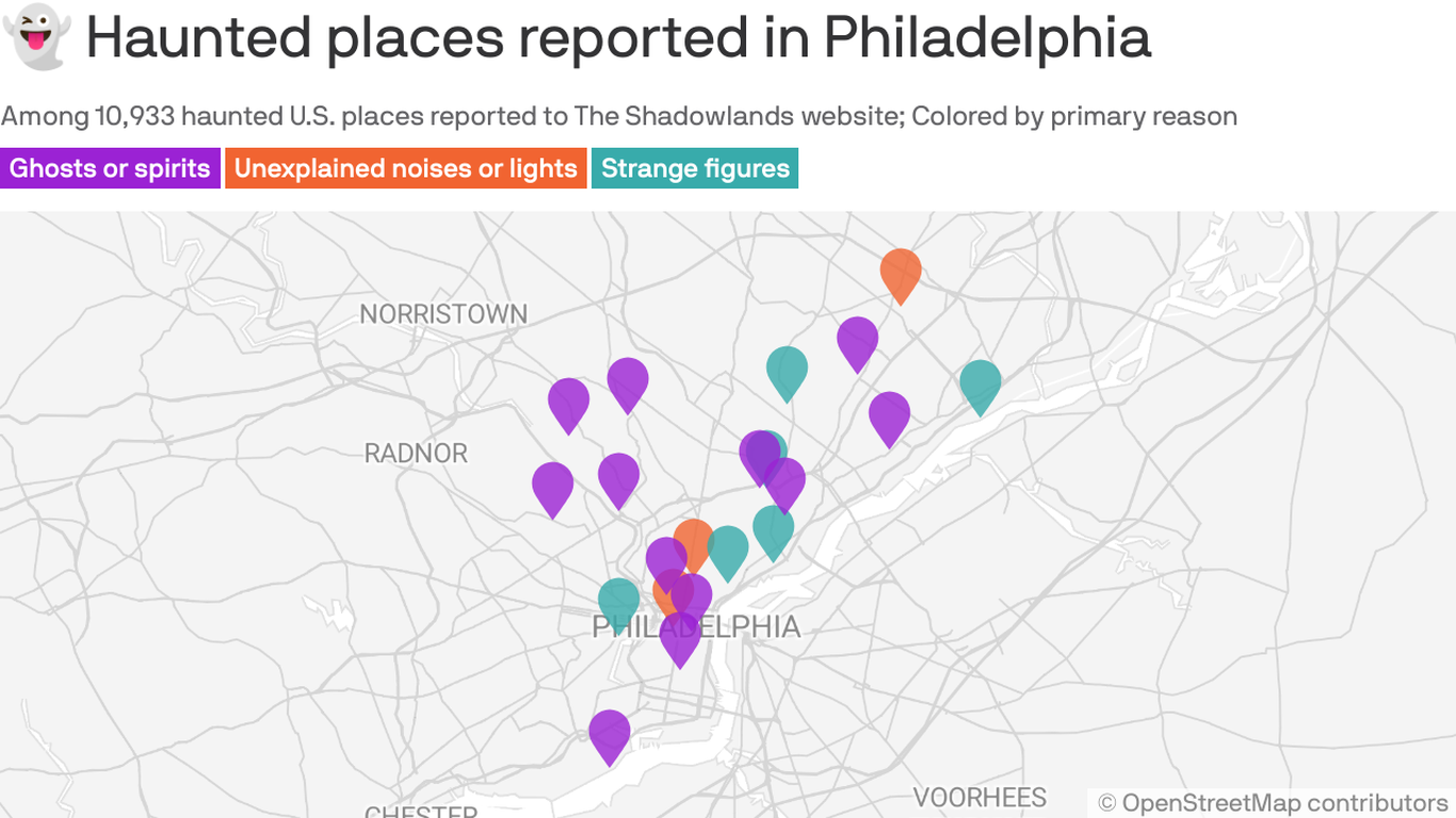 Philadelphia's most haunted places, mapped - Axios Philadelphia
