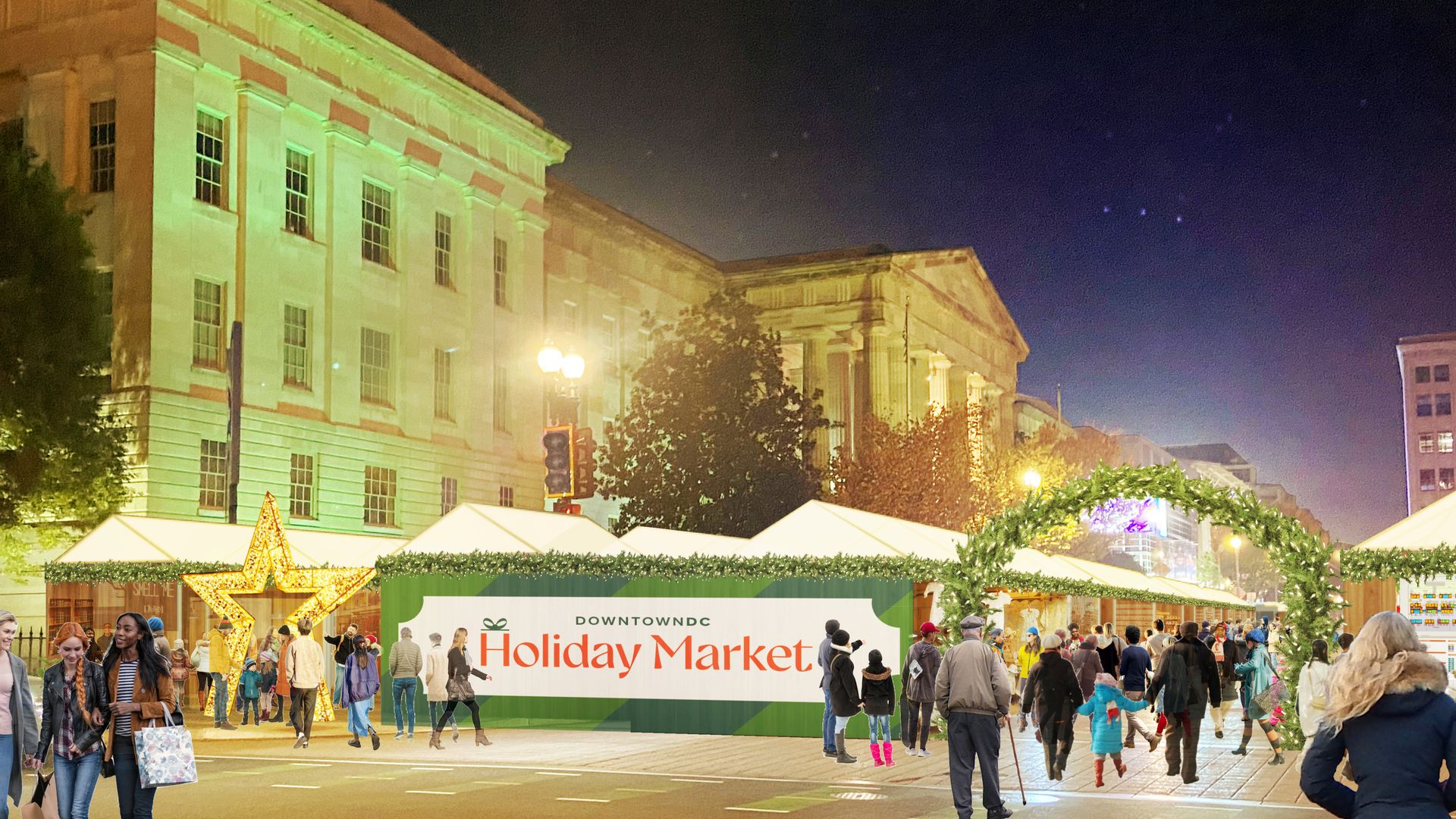 New holiday village, ice skating rink in Downtown DC - Axios Washington ...