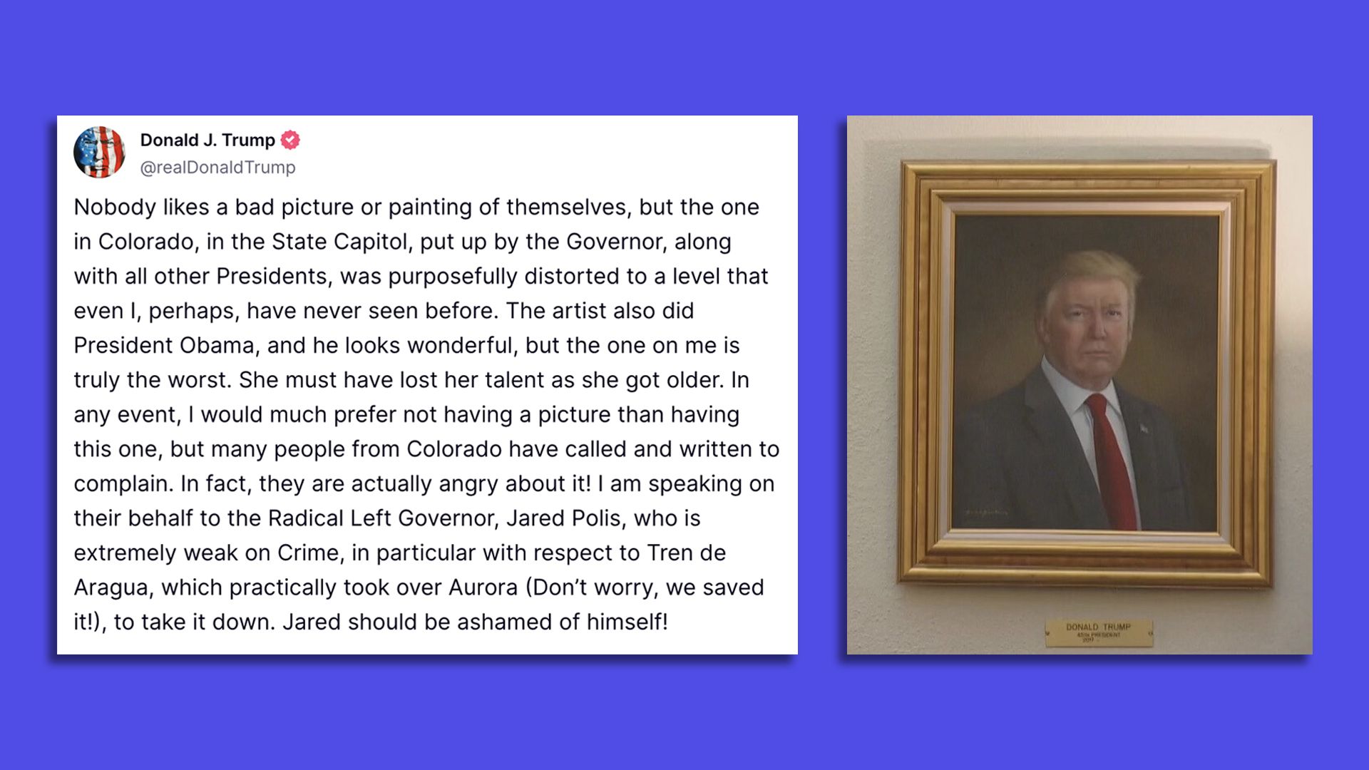 Trump's Colorado Capitol portrait to come down after president's outcry ...
