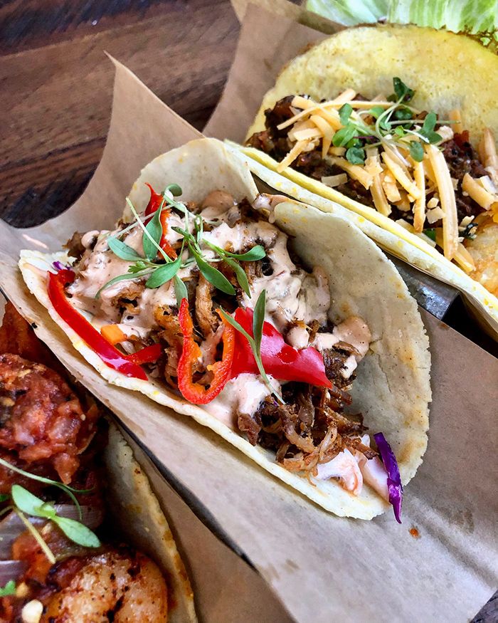 Funky taco joint named Velvet Taco open now inside Optimist Hall — view ...