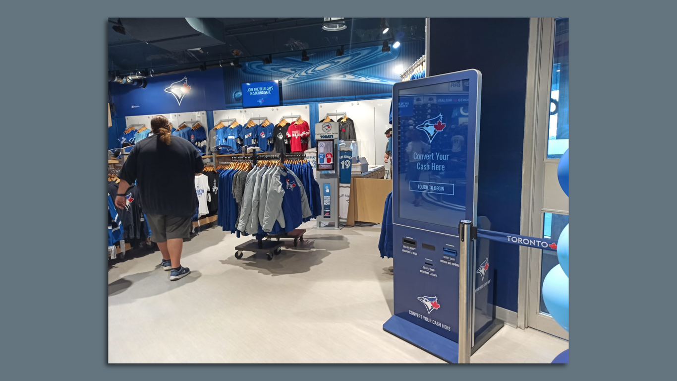 Cashless stores accept money, dispense cards with “reverse ATMs"