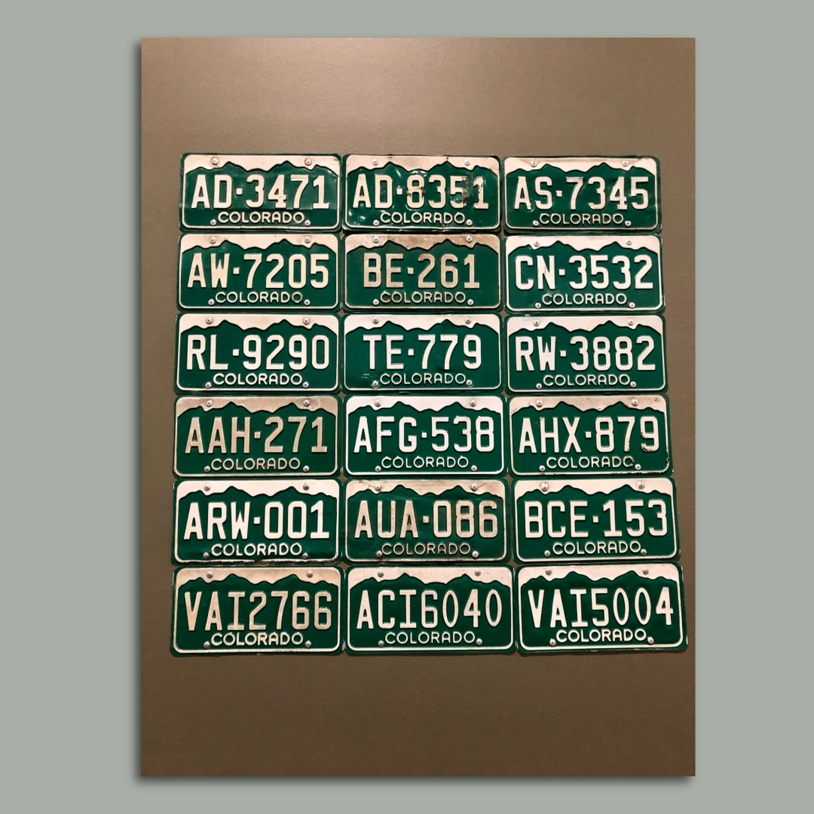 Green Letter Plate