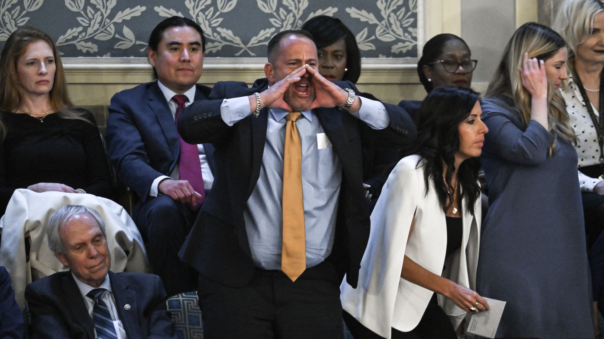 Biden State of the Union heckler arrested: Father of killed Marine charged