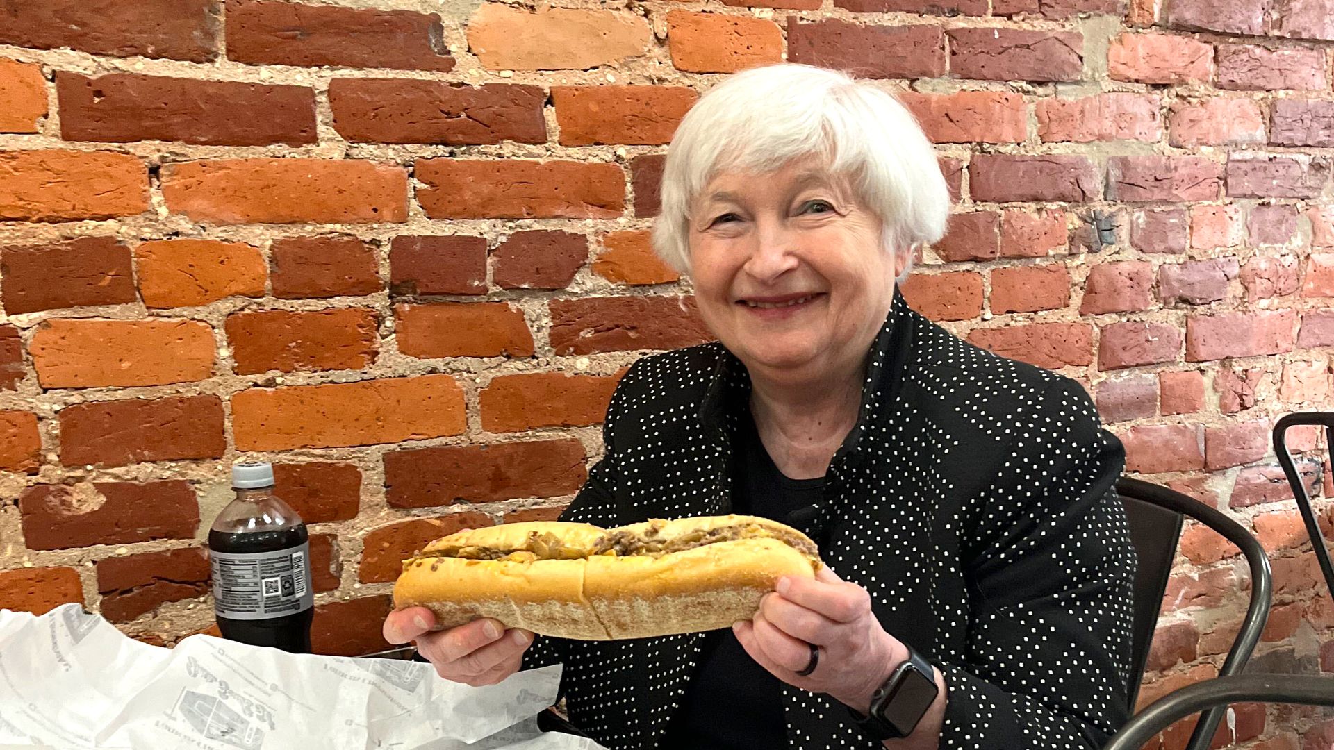 Janet Yellen's cheesesteak order at Jim's Steaks in Philadelphia ...