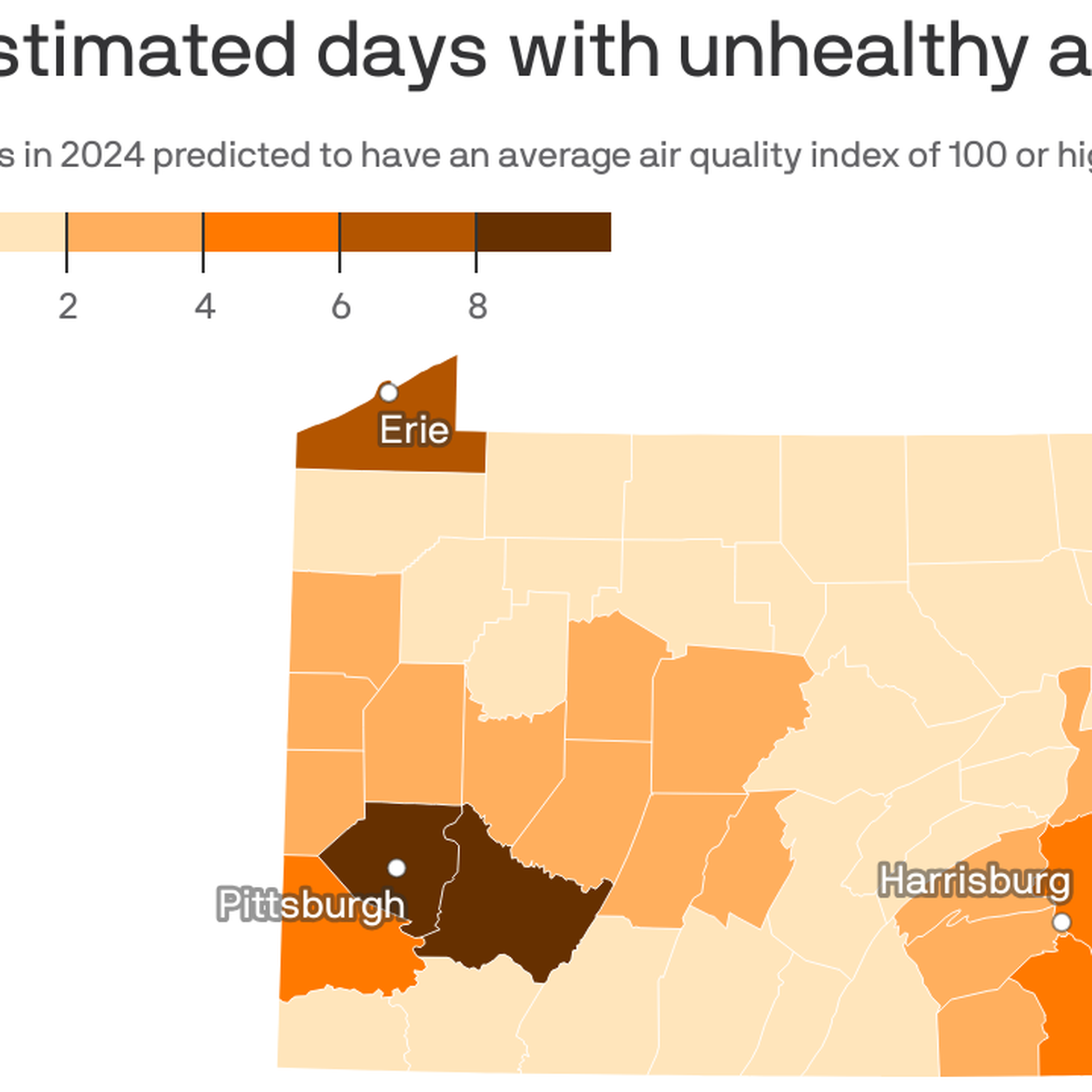 Pennsylvania Air Quality Map More Canadian Wildfire Smoke Heading