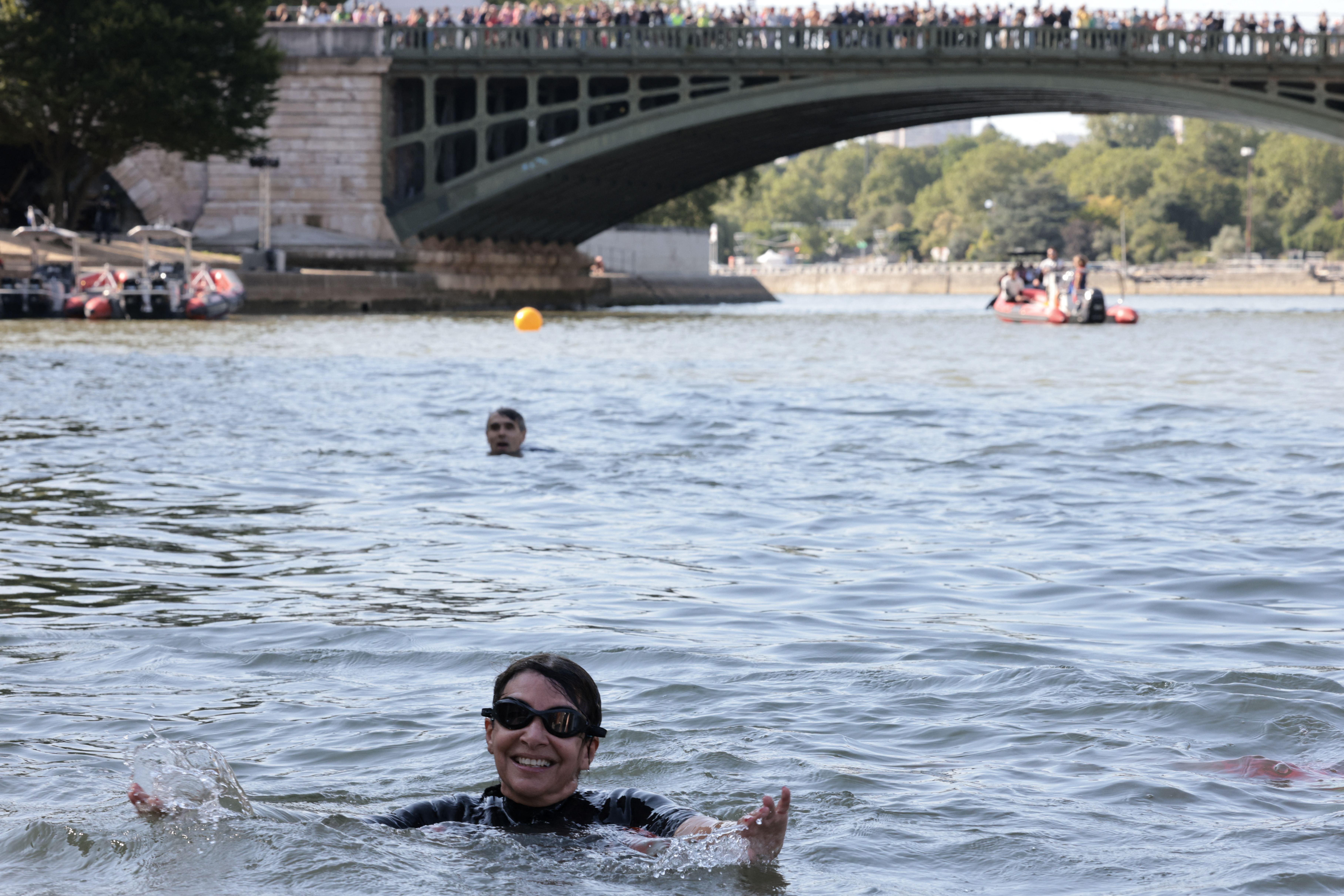 Paris mayor swims in the Seine ahead of Olympics Games