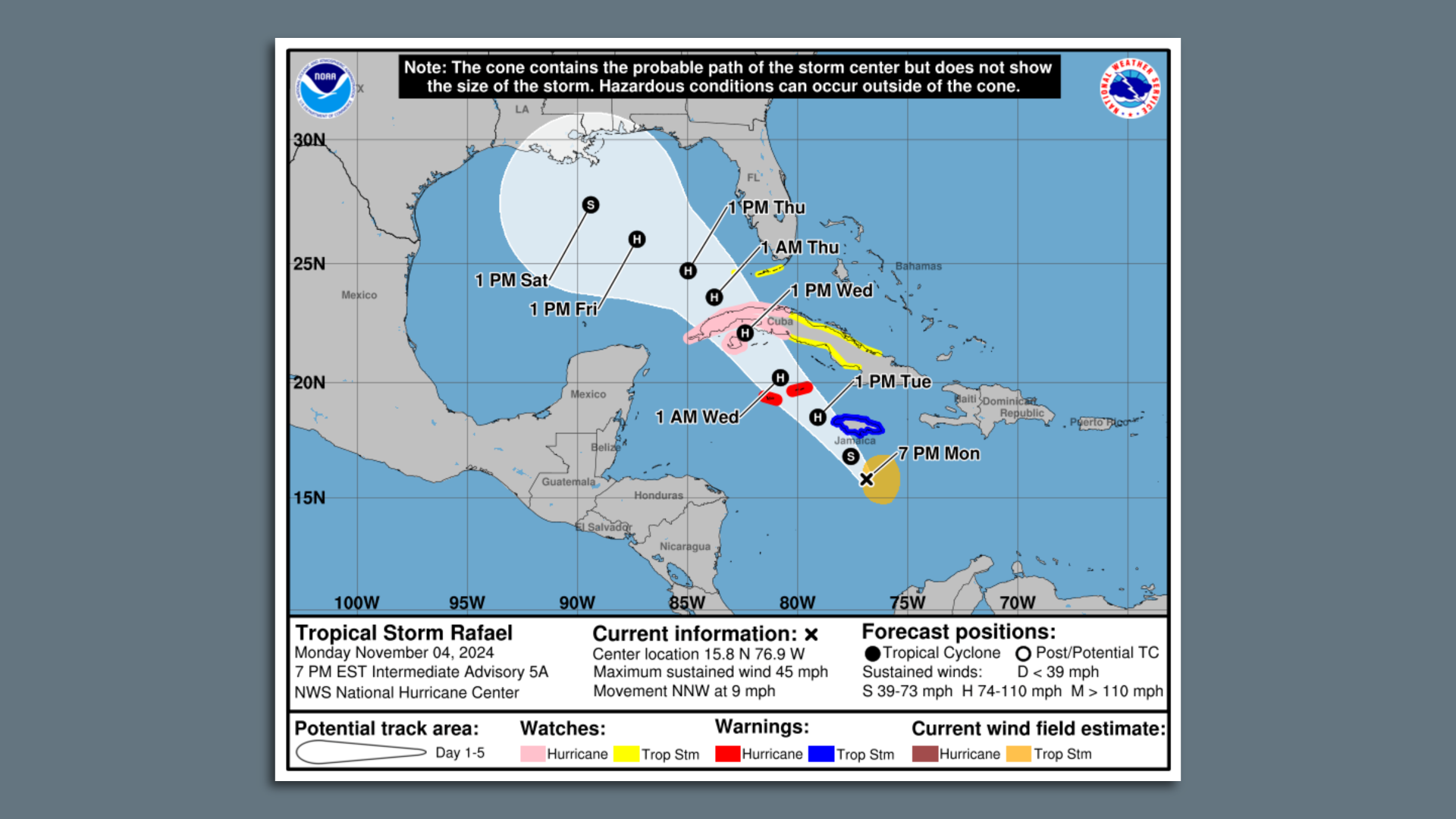 Tropical Storm Rafael forms, could reach Louisiana - Axios New Orleans