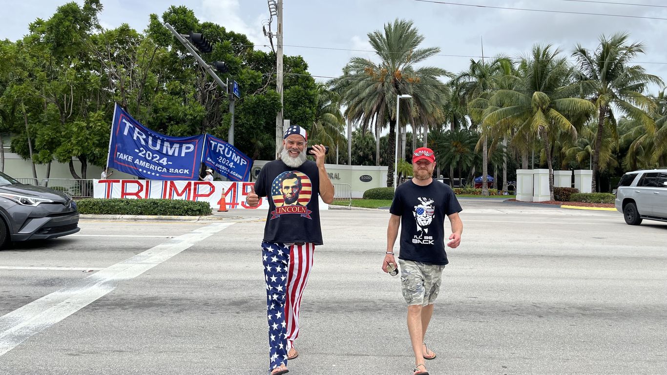 Miami Trump supporters slam Biden at rally - Axios Miami