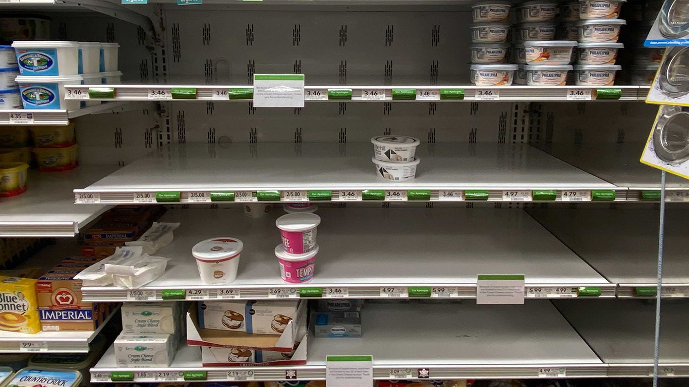Grocery supply chain shortages extend beyond cream cheese - Axios Charlotte