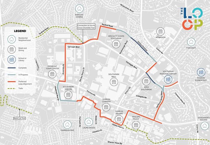 New section of greenway connects SouthPark to the Cross Charlotte Trail ...