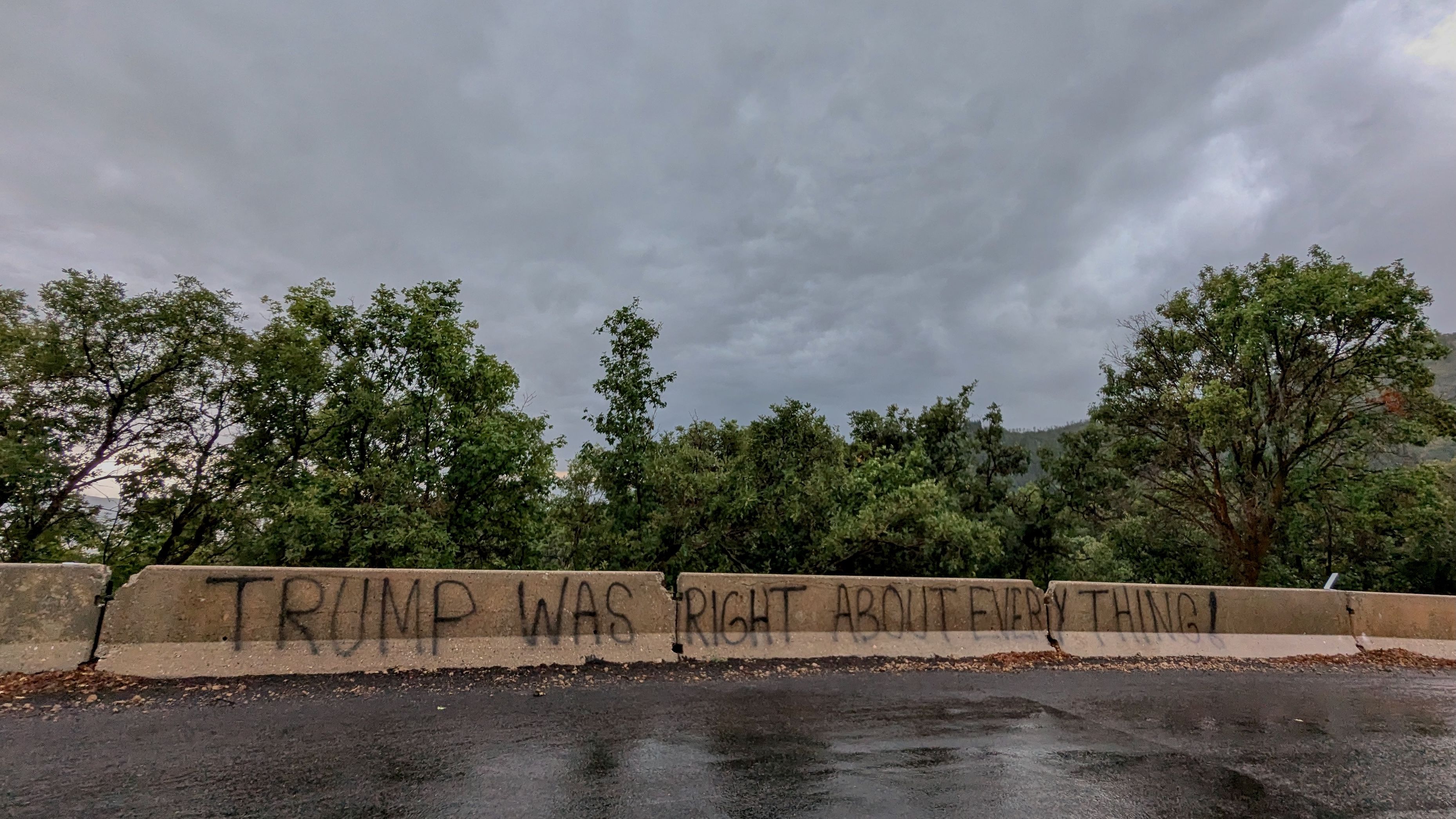 A Trump graffiti war has taken over Utah's scenic Guardsman Pass ...