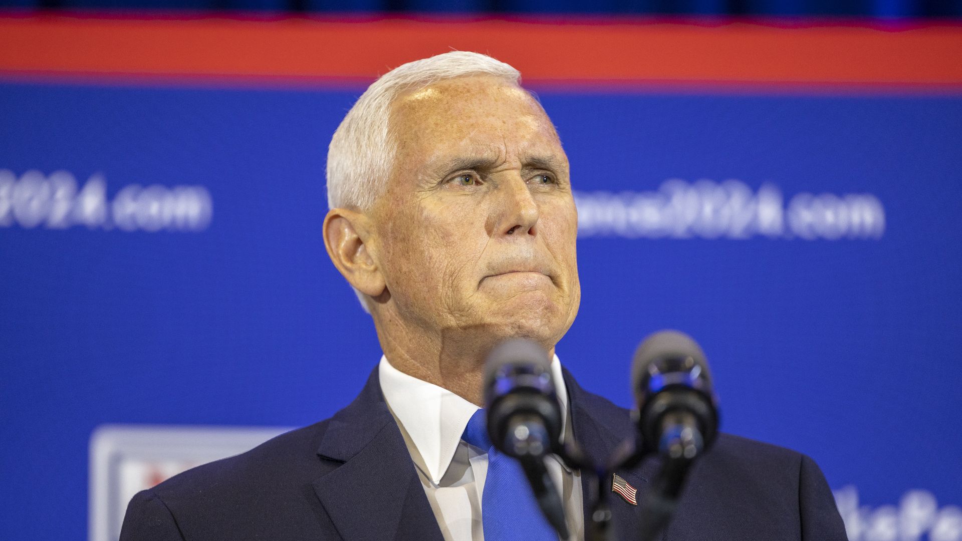 Pence announces campaign with a blast at Trump