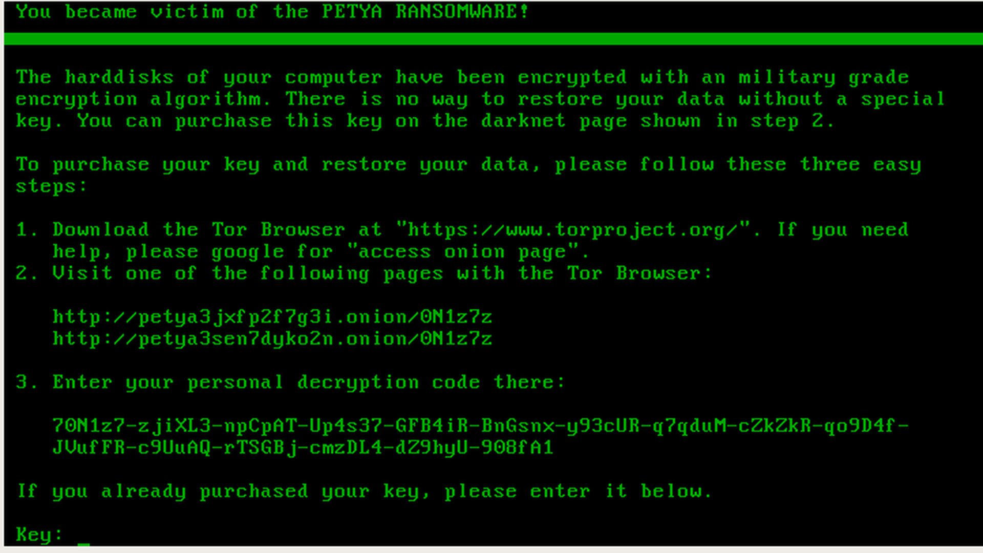 Petya ransomware store