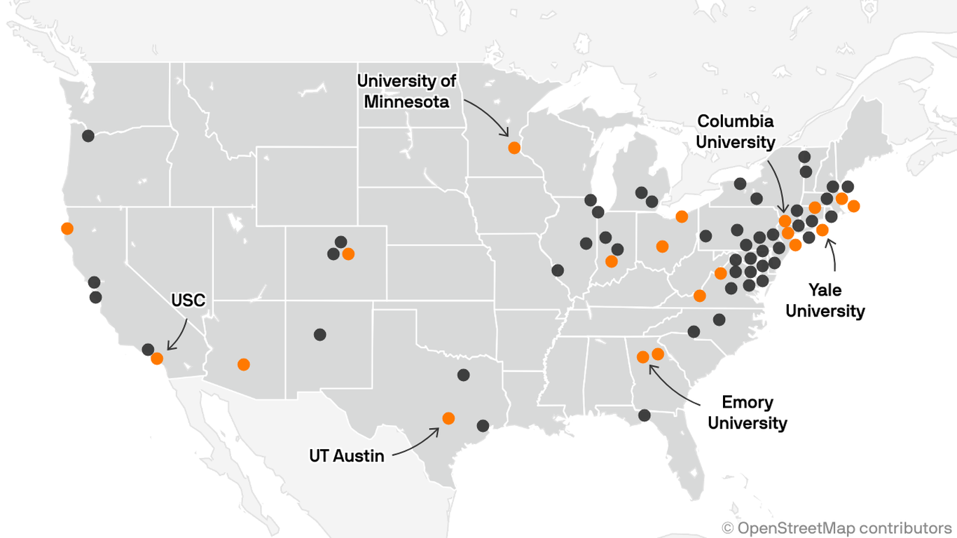 Pro-Palestinian campus protests in the DMV, mapped - Axios Washington D.C.