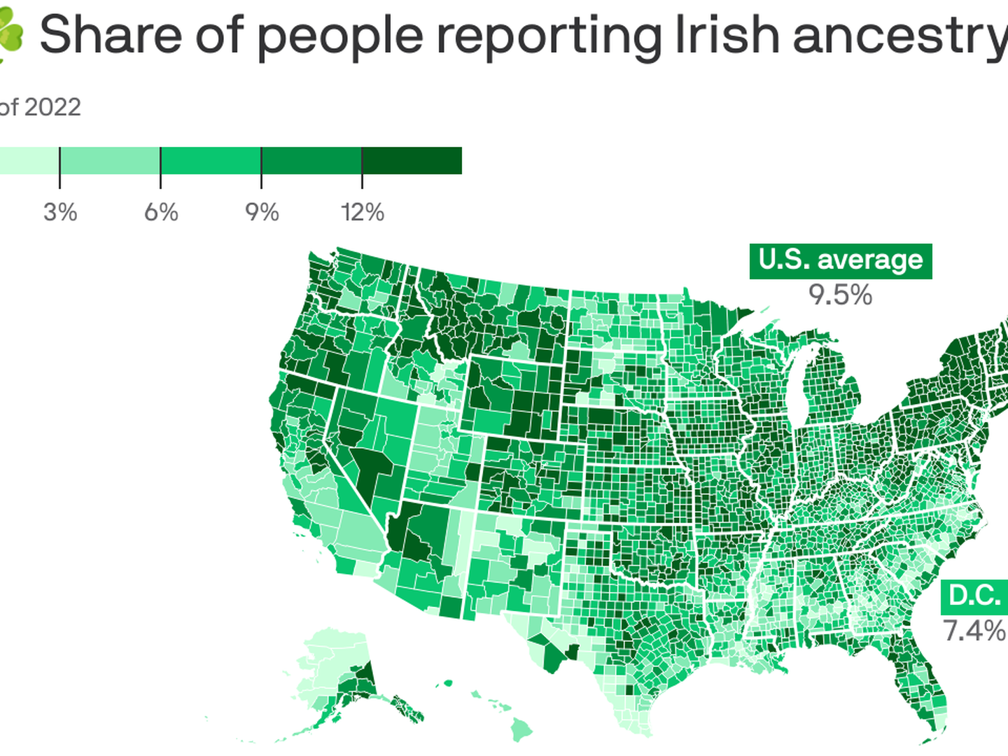 Irish American Map