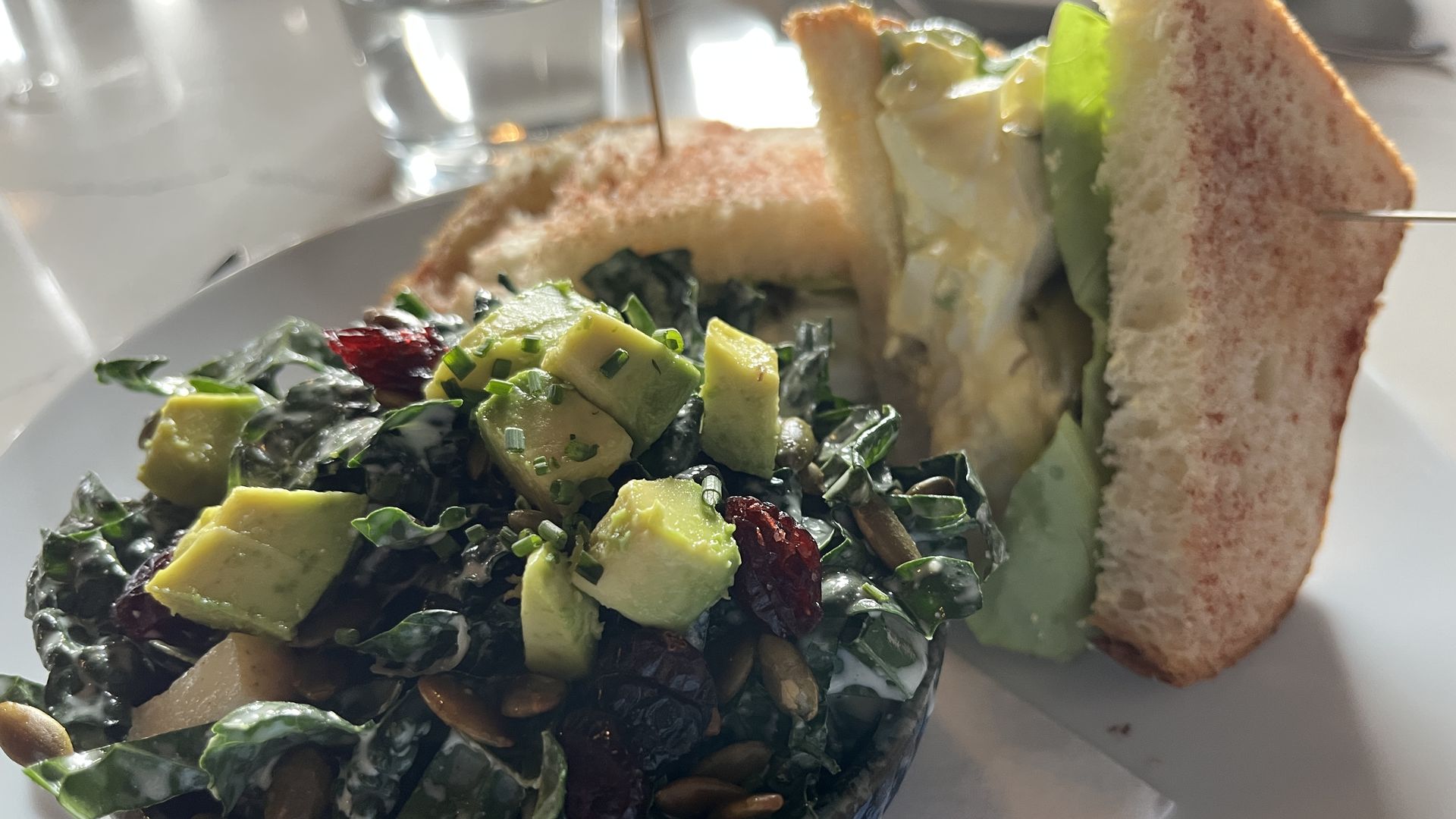 Ina Pinkney's comforting egg salad sandwich at Eden - Axios Chicago