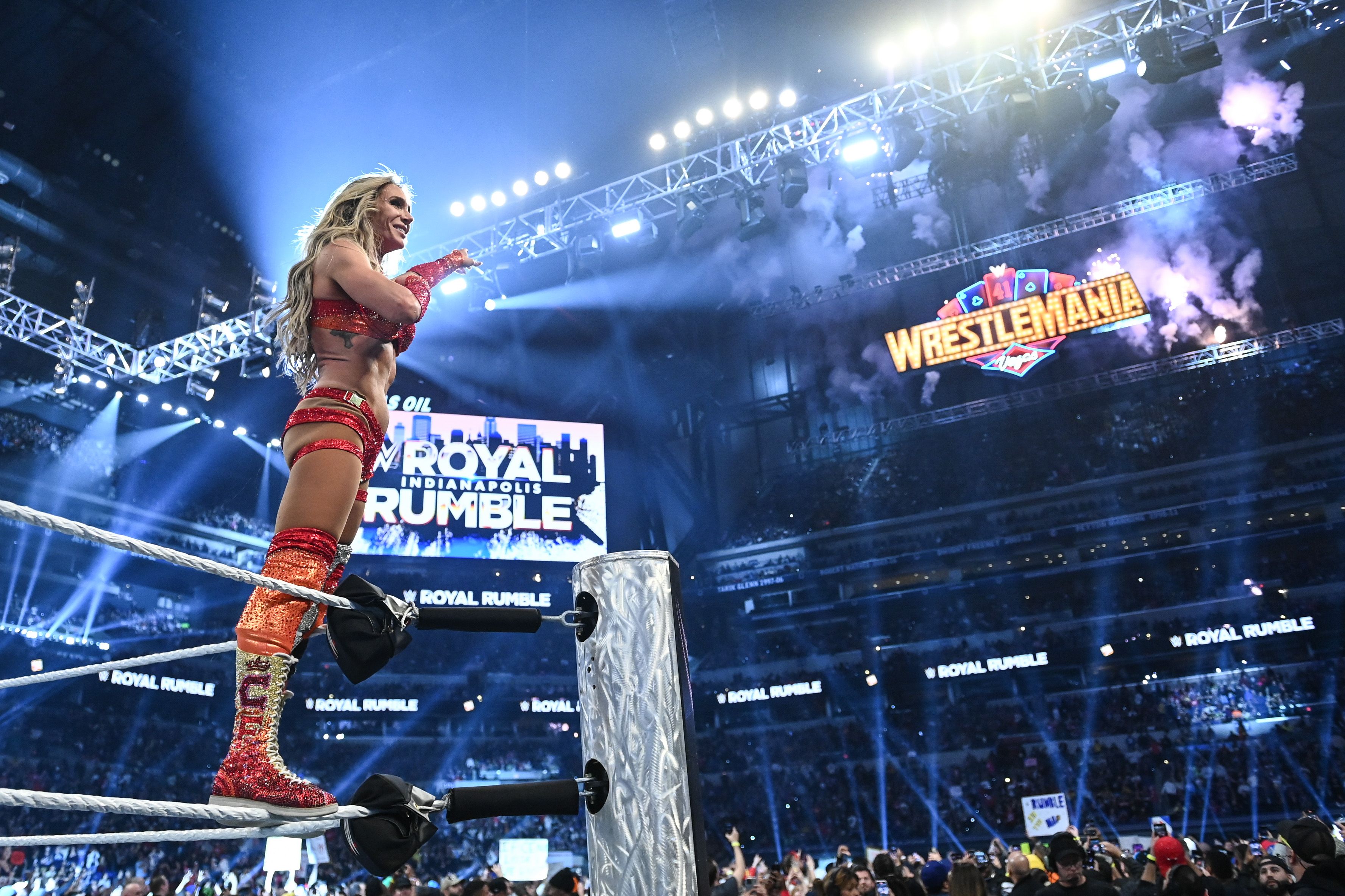 In photos: The WWE Royal Rumble in Indy - Axios Indianapolis