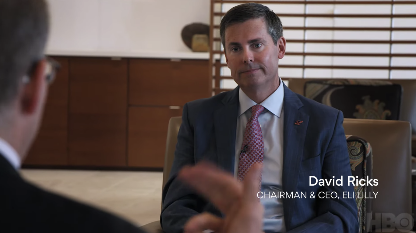 Preview: "Axios on HBO" interviews Eli Lilly CEO David Ricks