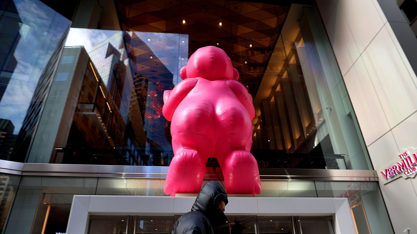 Winteractive is back in Boston with outdoor art and Mr. Pink — a chubby pink blob man - Axios Boston