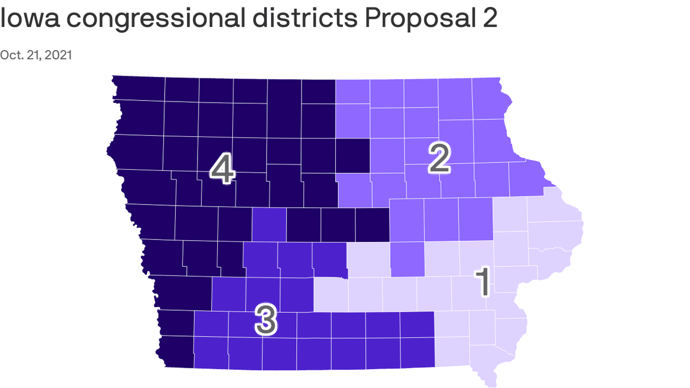 Iowa's second proposed redistricting map released - Axios Des Moines