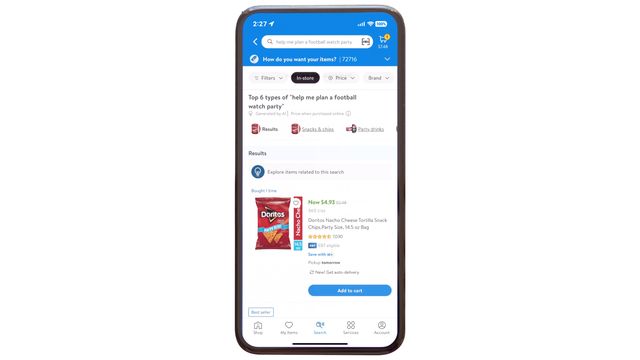 Walmart's app will use AI to suggest purchases based on customer needs